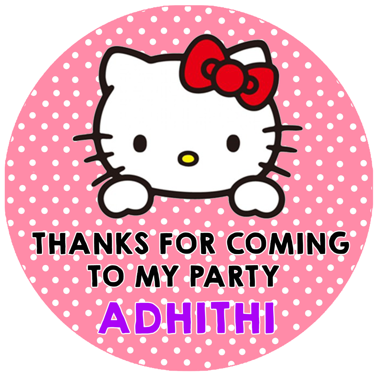 Personalized Birthday Thank You Tags 24 Pcs