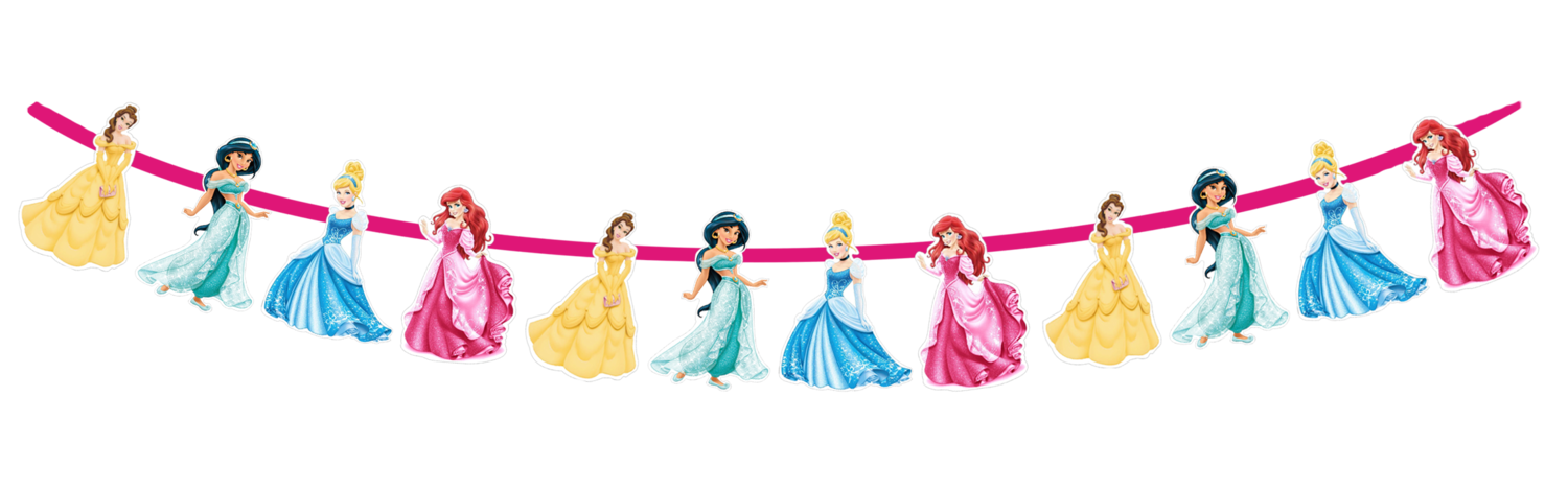 Disney Princess Characters Birthday Bunting Banner