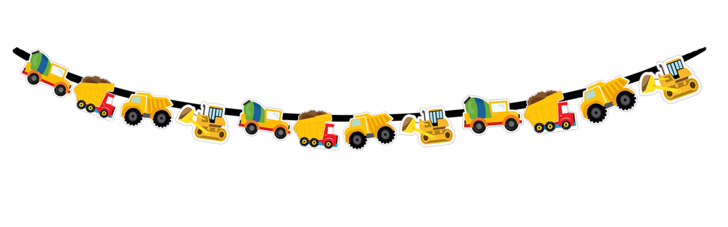 Construction Characters Birthday Bunting Banner