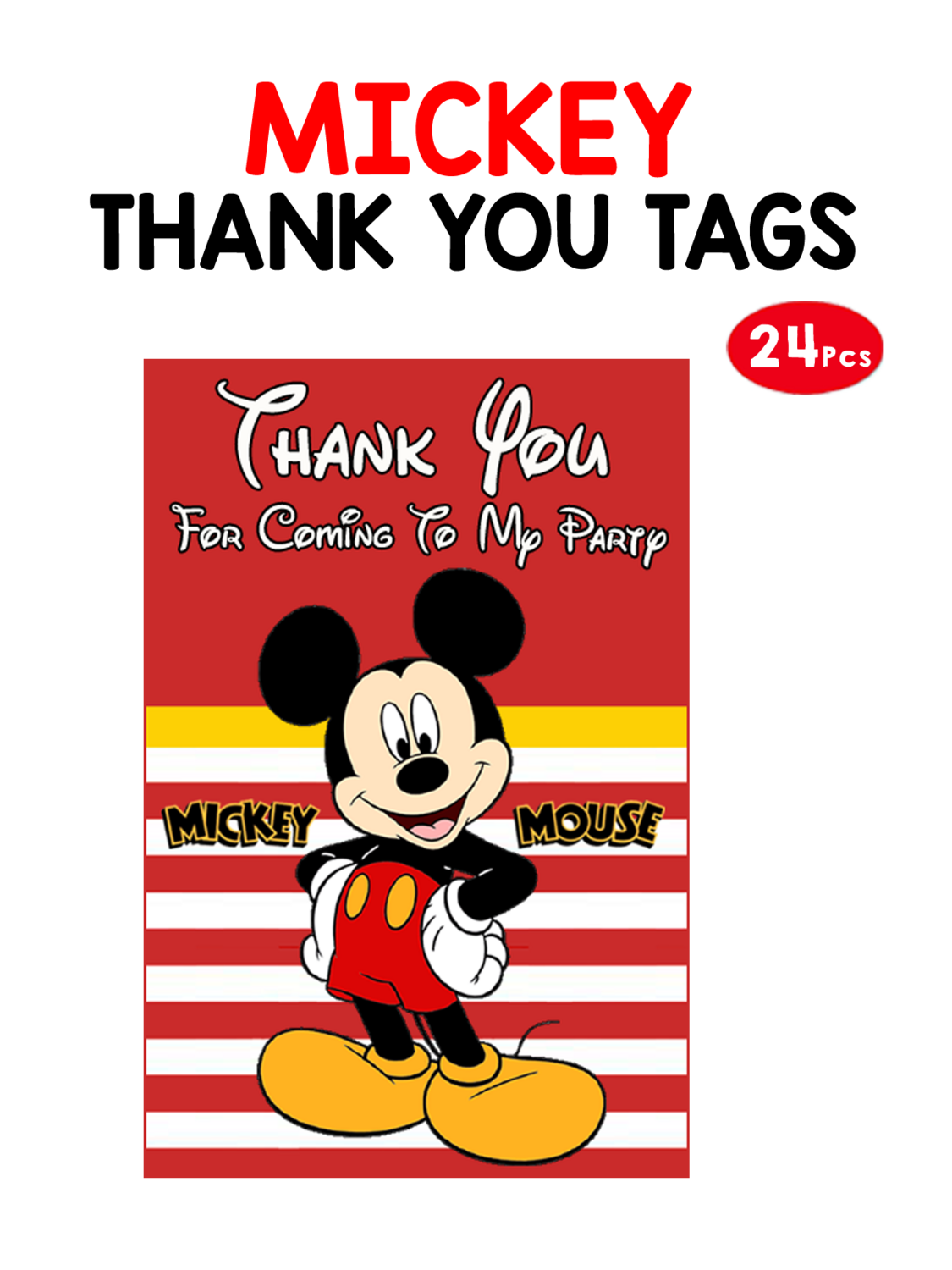 Mickey Mouse Birthday Thank You Disney Mickey Mouse Clubhouse Birthday