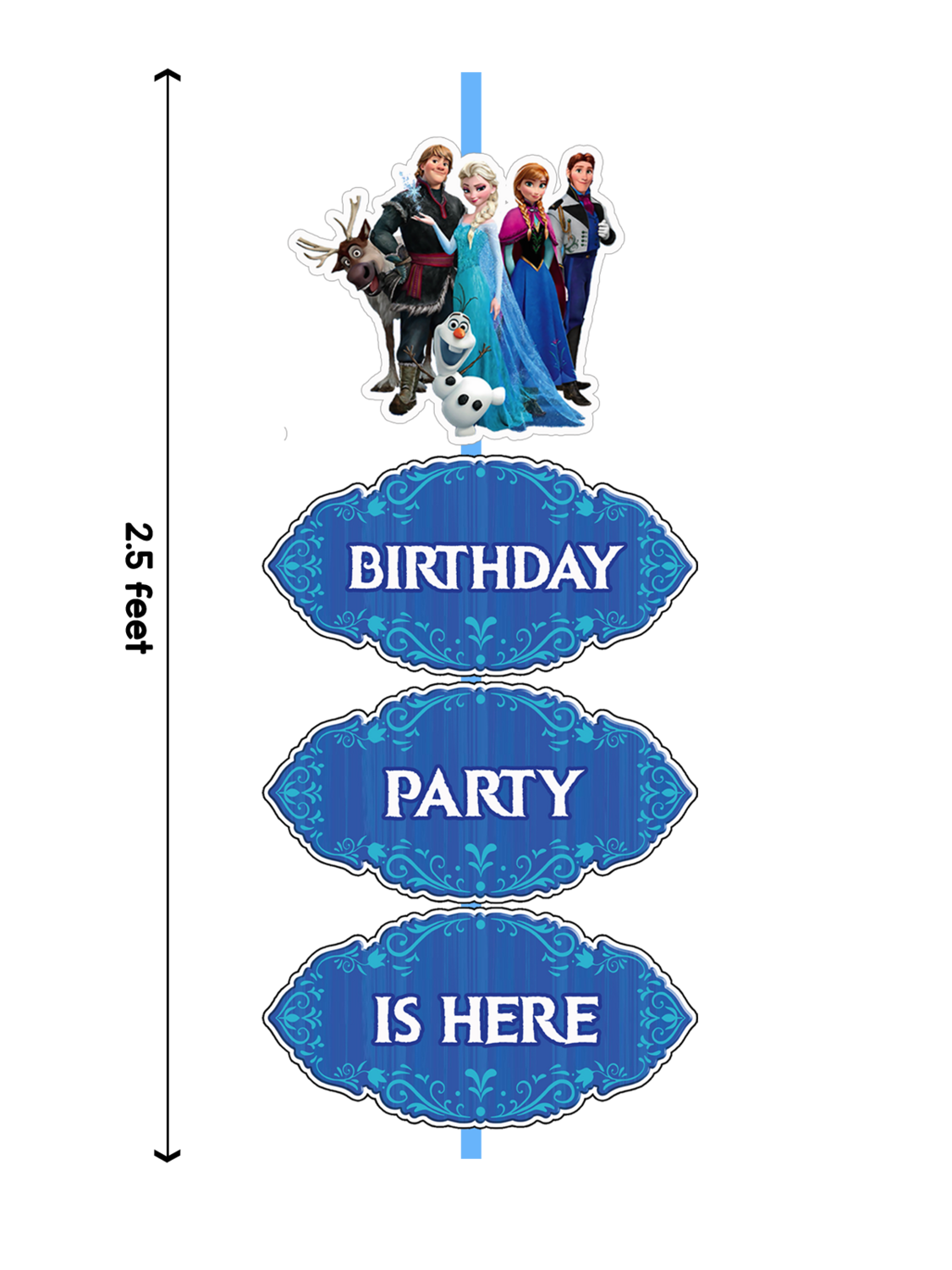 Frozen Elsa Birthday Door / Welcome Banner (3ft)