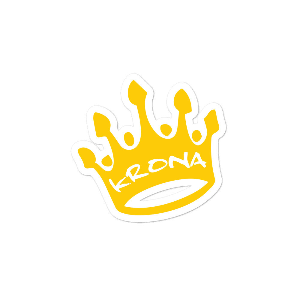 Krona Crown Sticker Yellow Krona Crown Sticker Yellow
