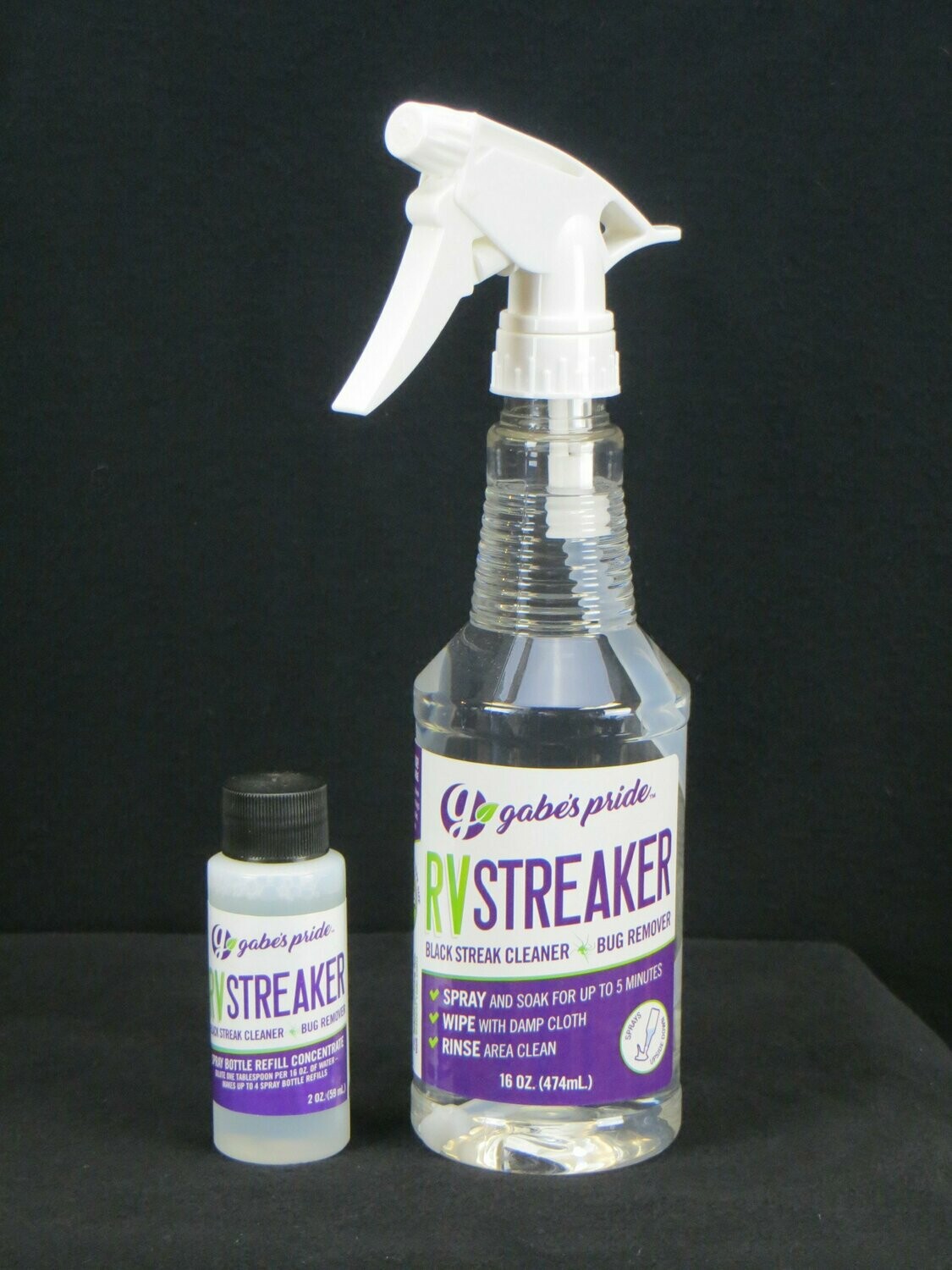Gabe's Pride RV Streaker - Black Streak Cleaner and Bug Remover Combo Pack