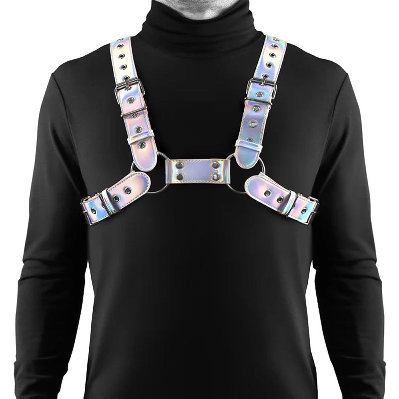 Cosmo Rogue Rainbow Metallic Chest Harness | RodeoH