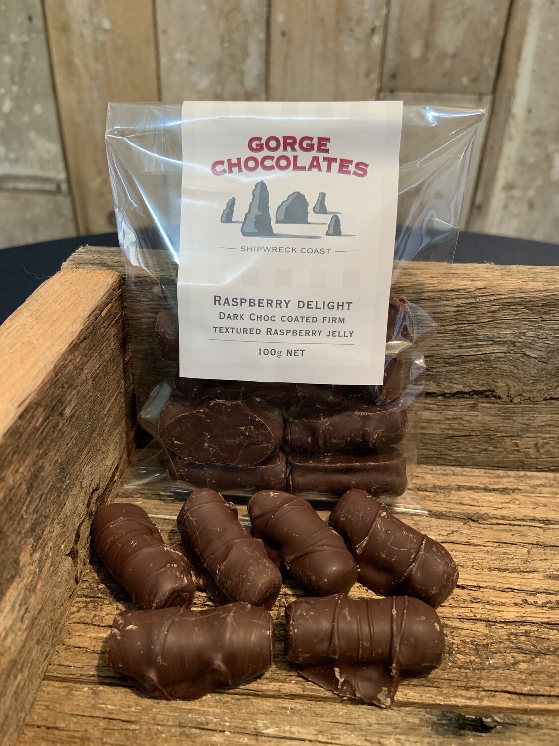 Raspberry Delights Dark Chocolate coated