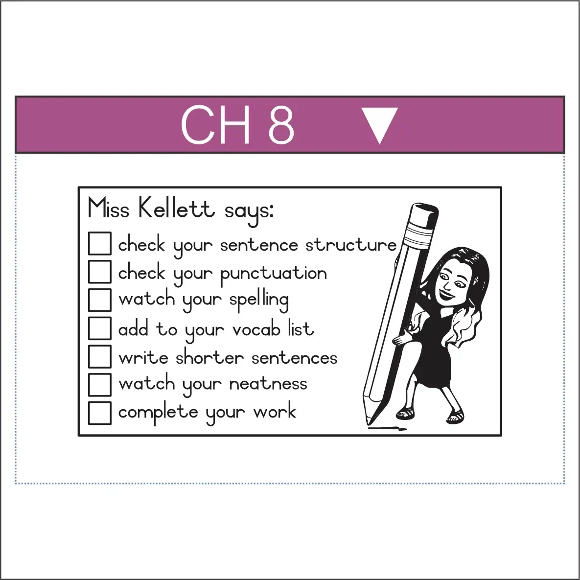 Checklist Stamp - 7 Points Checklist Stamp - 7 Points