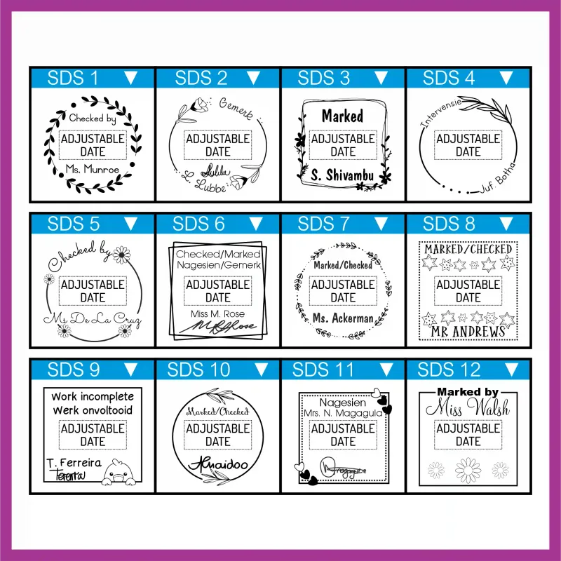 Square/Circle Date Stamp - Small - S-530D