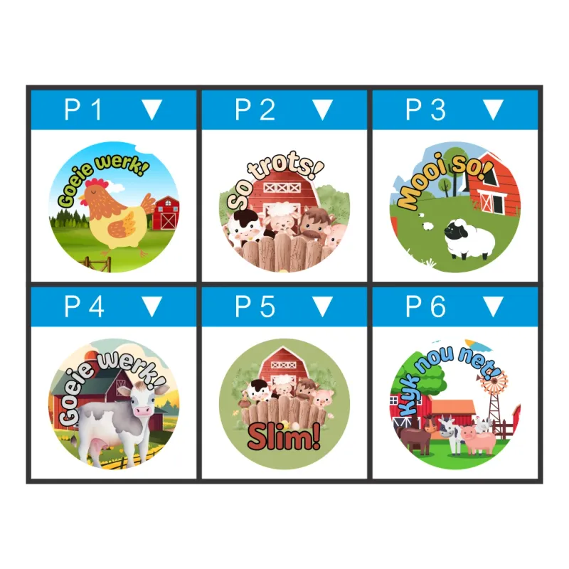 Farm / Plaas Reward Stickers for Teachers | Afrikaans & English Vinyl ...