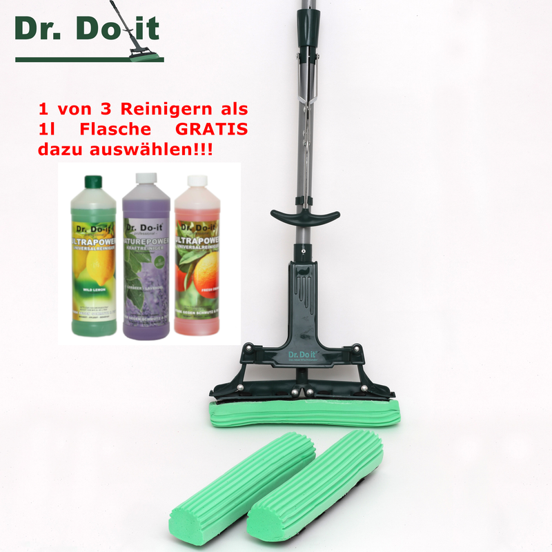 Das Original: Dr. Do It Wischmop inkl. 2 x Ersatzschwamm + 1 von 3 ...