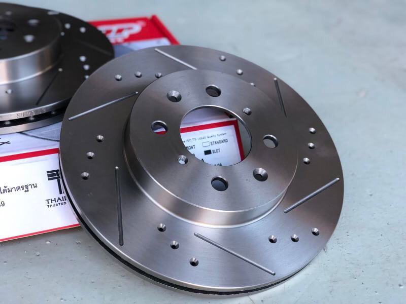จานเบรค RUNSTOP ลาย SLOT สำหรับ HONDA CIVIC FD 1.8L [2ชิ้น ซ้าย-ขวา ...