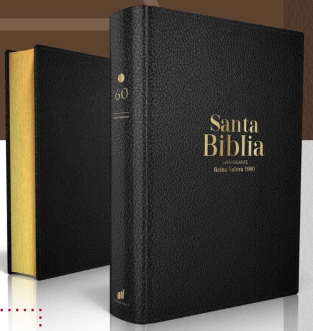 Biblia RV60 Tamaño manual letra Gigante Negro (Free Shipping)