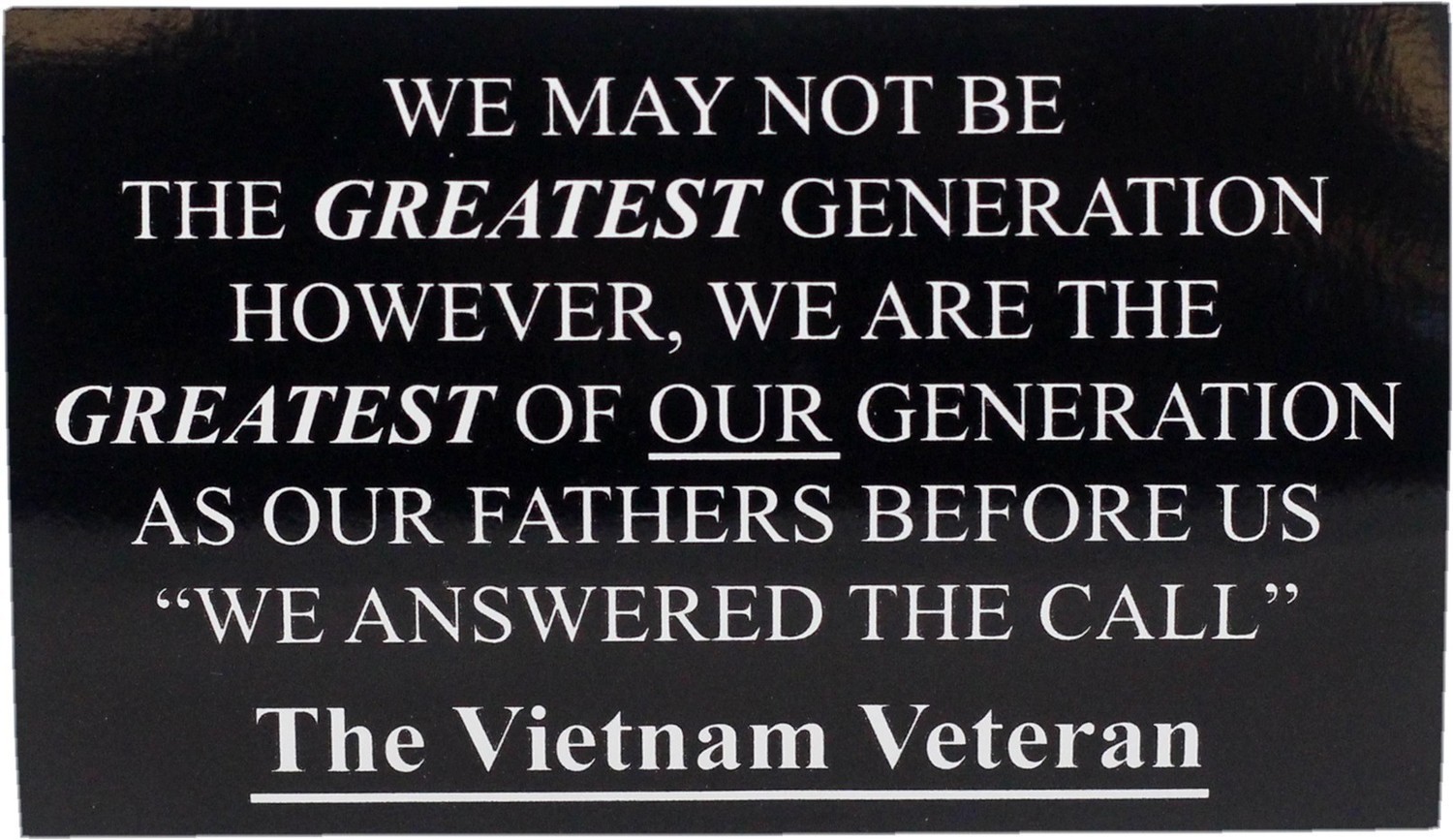 The Greatest Generation Decal