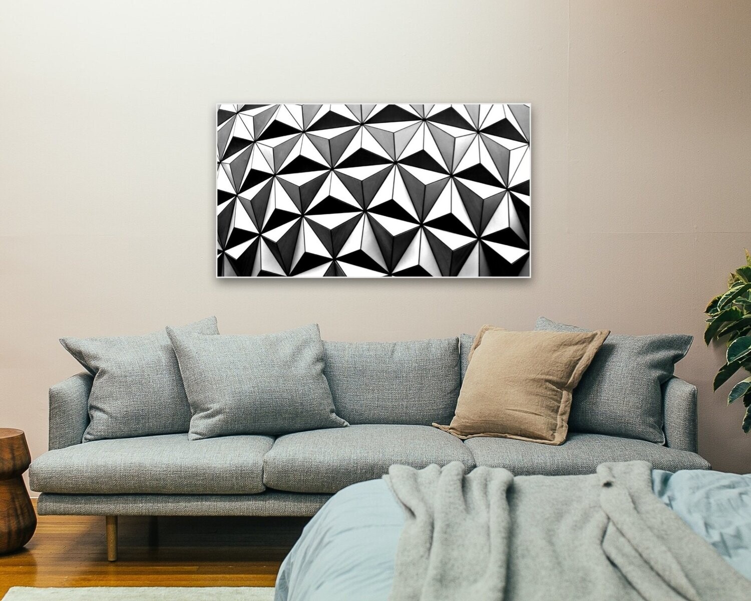 Ekslusivt akustikbillede med motiv af grafisk design