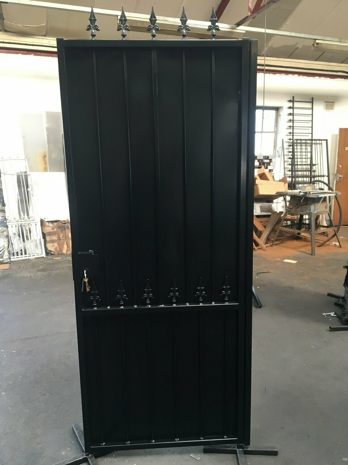 Sheeted Metal Iron Steel Arched Pedestrian Garden Gate