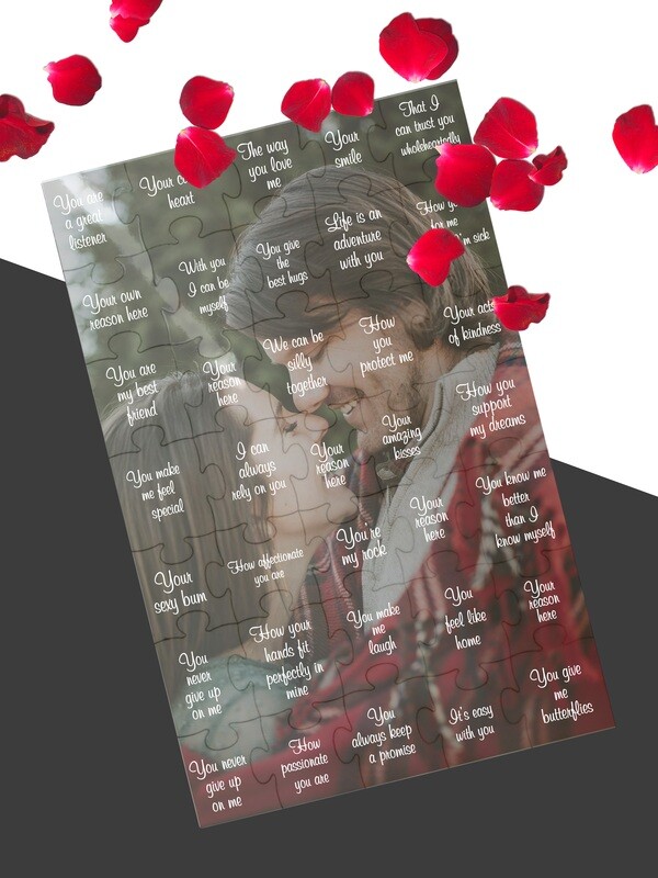 Personalised Reasons Why I Love You Puzzle Personalised Reasons Why I Love You Puzzle