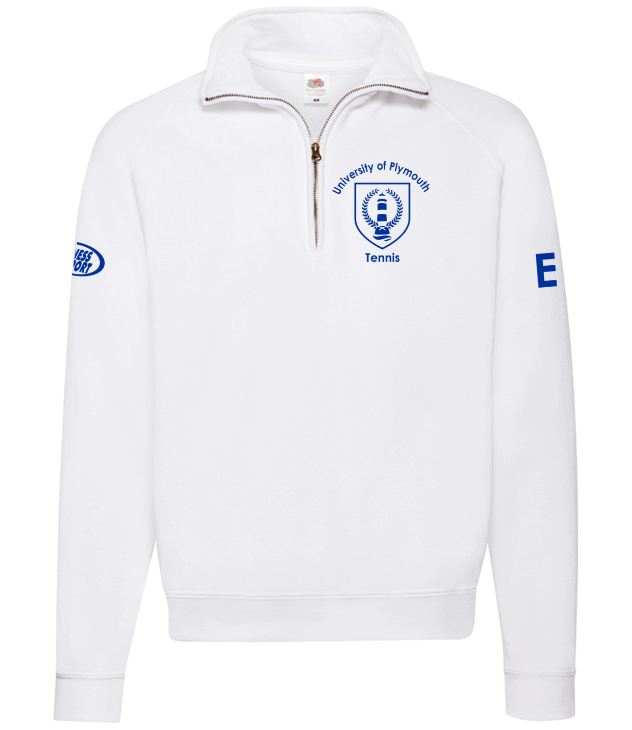 UP Tennis White Quarter Zip