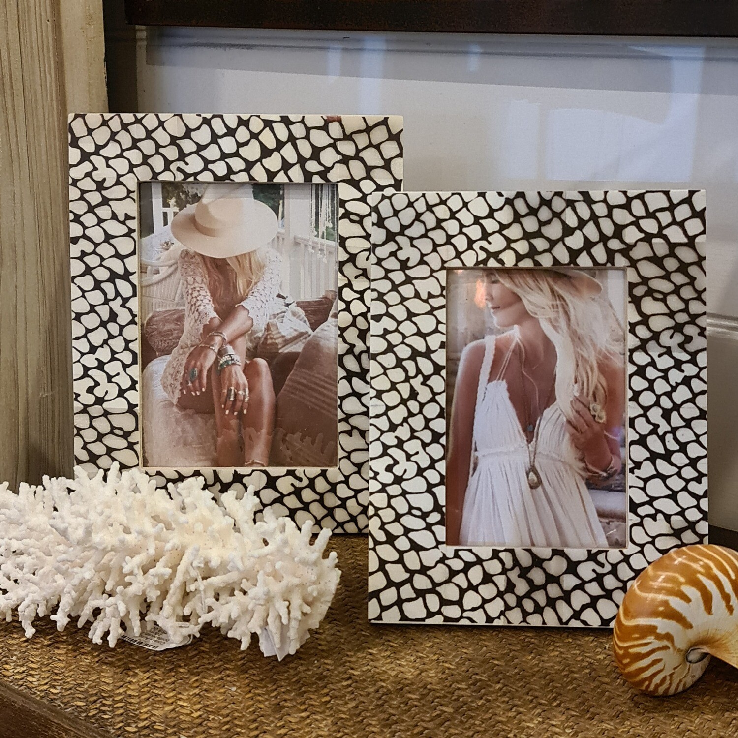 Marmoreus Bone and Resin Photo Frame