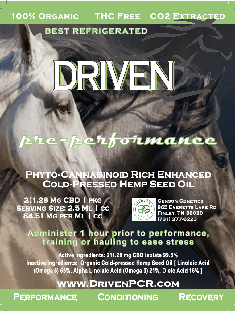 Driven PCR - High Potency CBD Oils For Equine, Human, and Companion Animal
