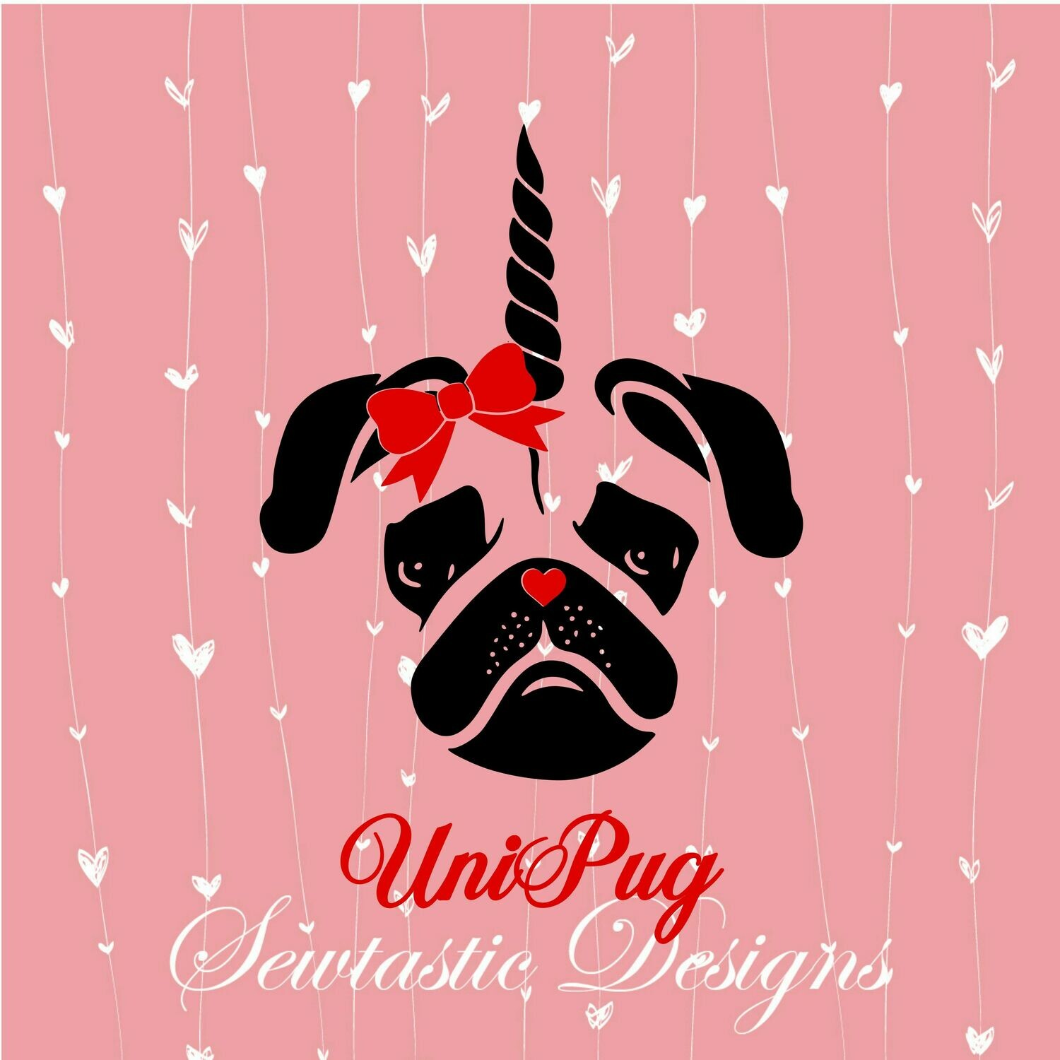 UniPug SVG, Unicorn SVG, Pug SVG, Dog SVG, Cut File, Iron On, Decal ...