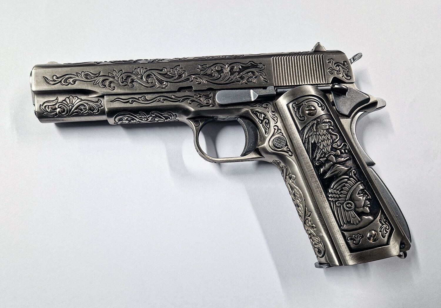 USED - WE 1911 Engraved Silver