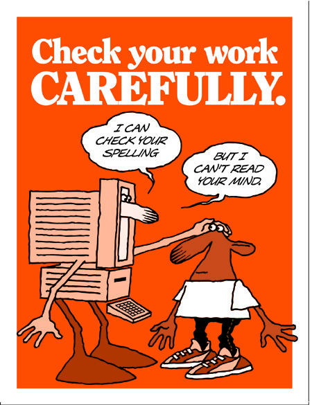 Check your work carefully.