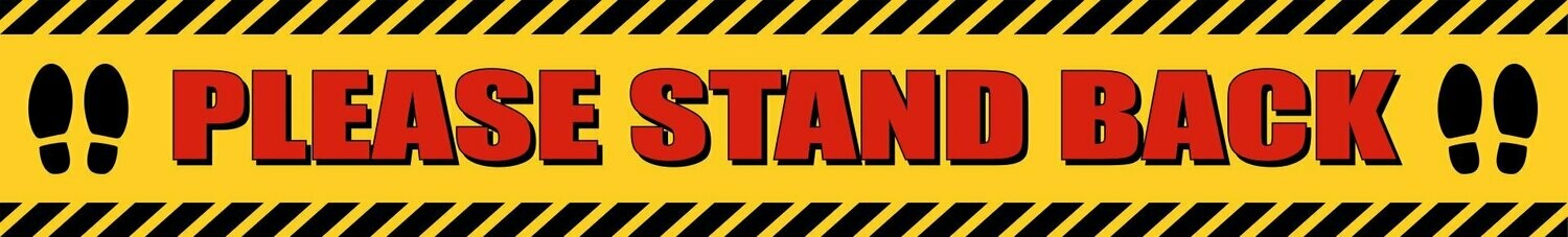 Please stand back floor graphic