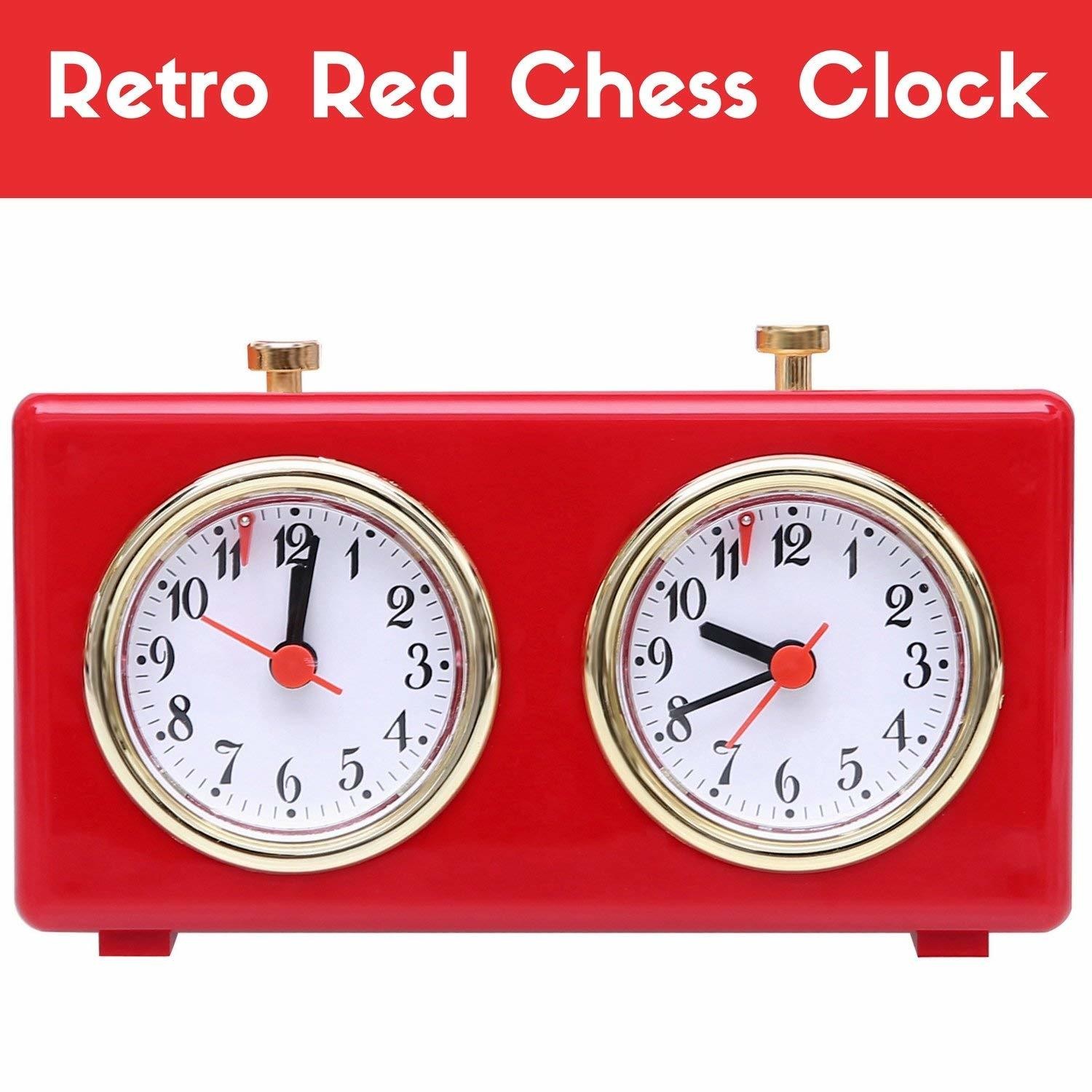 Retro Analog Chess Clock Timer - Wind-Up Mechanical Chess Clock No Retro Analog Chess Clock Timer - Wind-Up Mechanical Chess Clock No