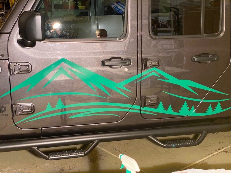 Jeep Gladiator JT Extra Large Mountain Range Vinyl Graphics – Vinyl ...