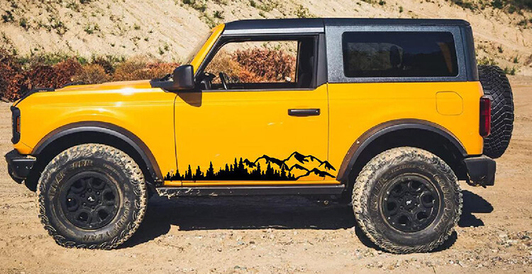 2021-up Ford Bronco Lower Body Mountain/Forest Graphics Kit – 2021 FORD ...