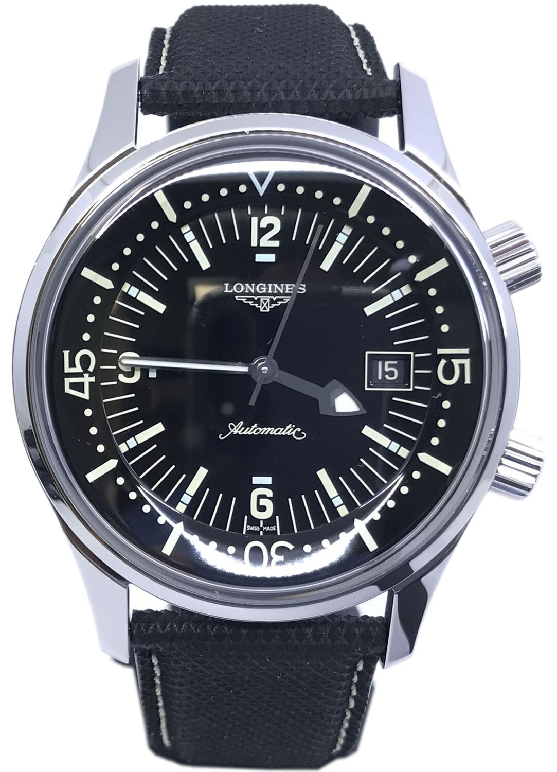 Pre-owned Longines Legend Diver 42mm Automatic L3.774.4.50.9 ...