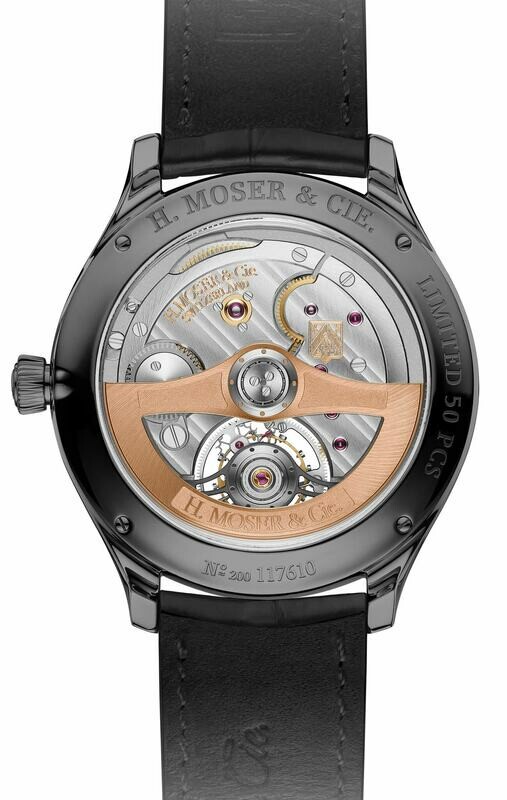 H. Moser & Cie. 1804-1206 Endeavour Tourbillon Vantablack Black Hands ...