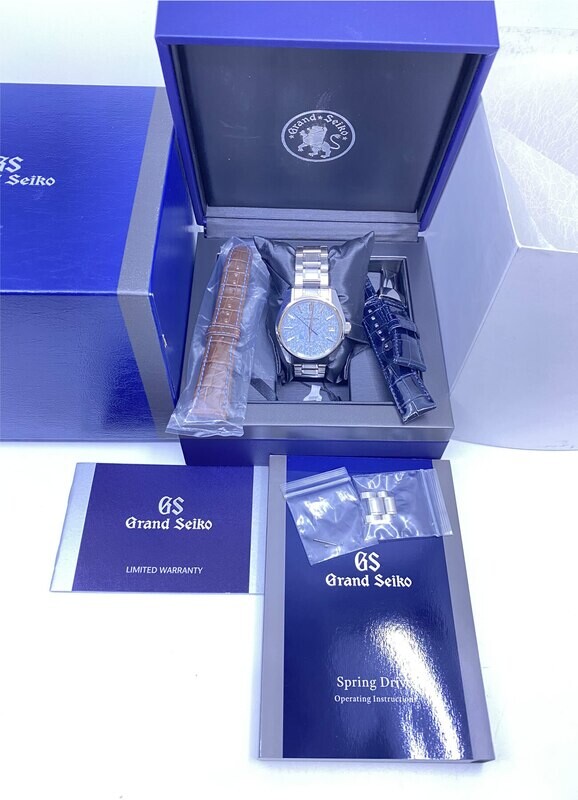 Grand Seiko Spring Drive Ice Blue Dial SBGA387 - Exquisite Timepieces
