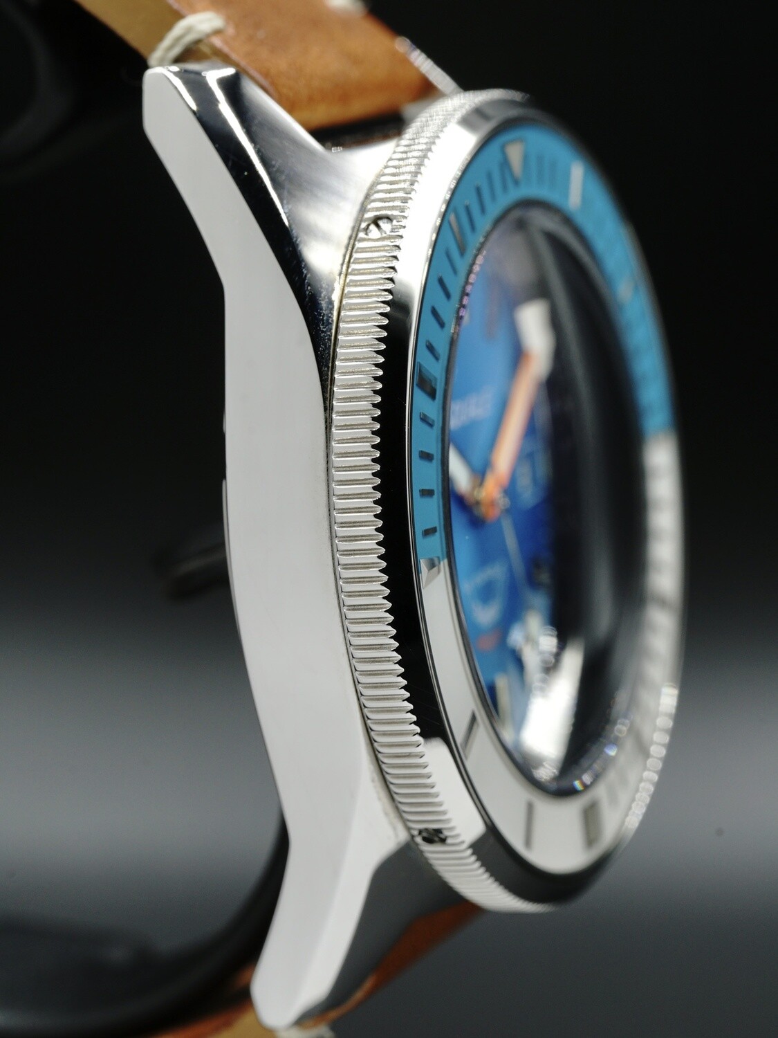 Squale Matic Light Blue on Strap MATICXSE.PTC - Exquisite Timepieces