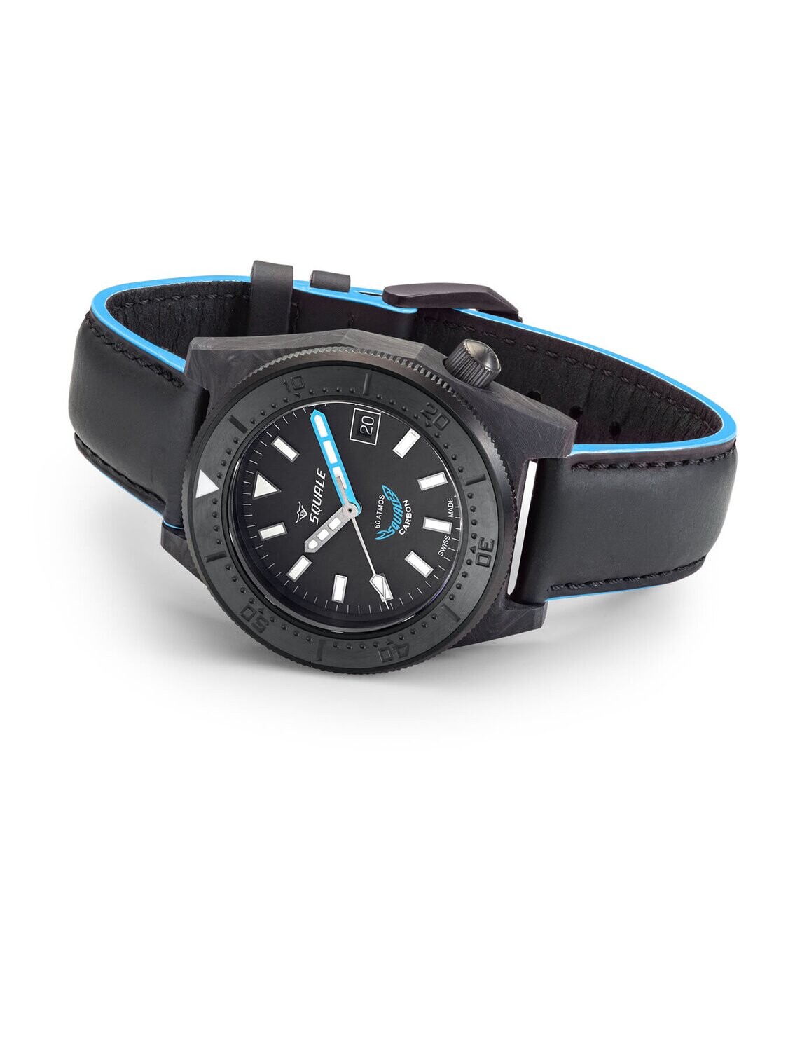 Squale T183 Forged Carbon T-183FCBL - Exquisite Timepieces