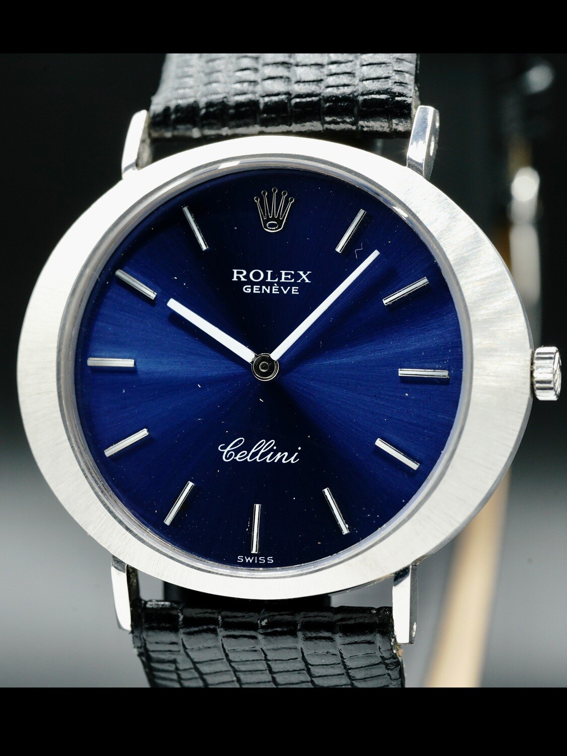 Rolex Cellini 18k White Gold Blue Dial Cellini - Exquisite Timepieces