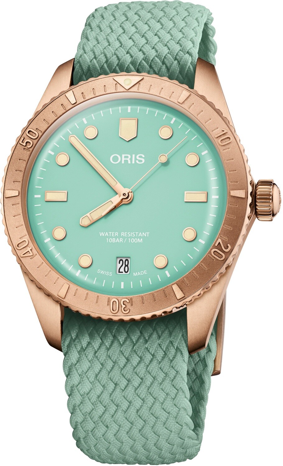 Oris Divers Sixty Five Cotton Candy Wild Green Perlon Strap - Exquisite ...