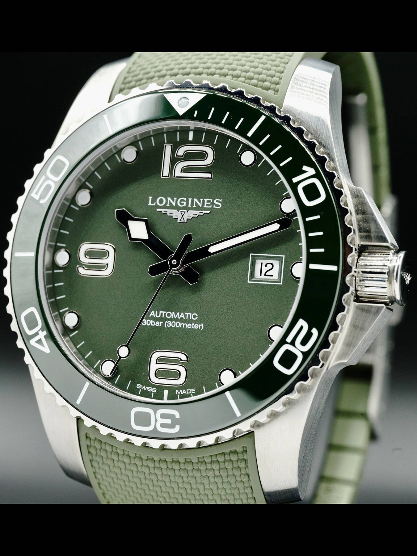 Longines Hydroconquest Green L3.781.4.06.9 - Exquisite Timepieces