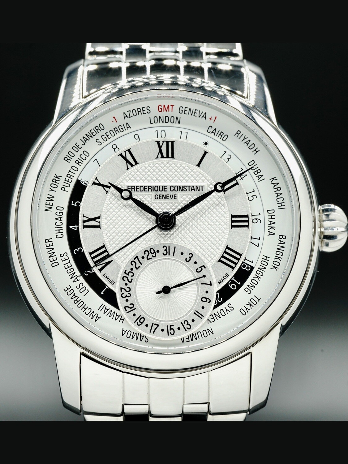 Frederique Constant Worldtimer FC-718MC4H6B - Exquisite Timepieces