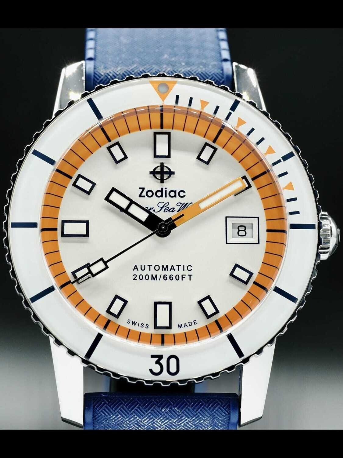 Zodiac Super Sea Wolf Automatic Blue Rubber ZO9270 - Exquisite Timepieces