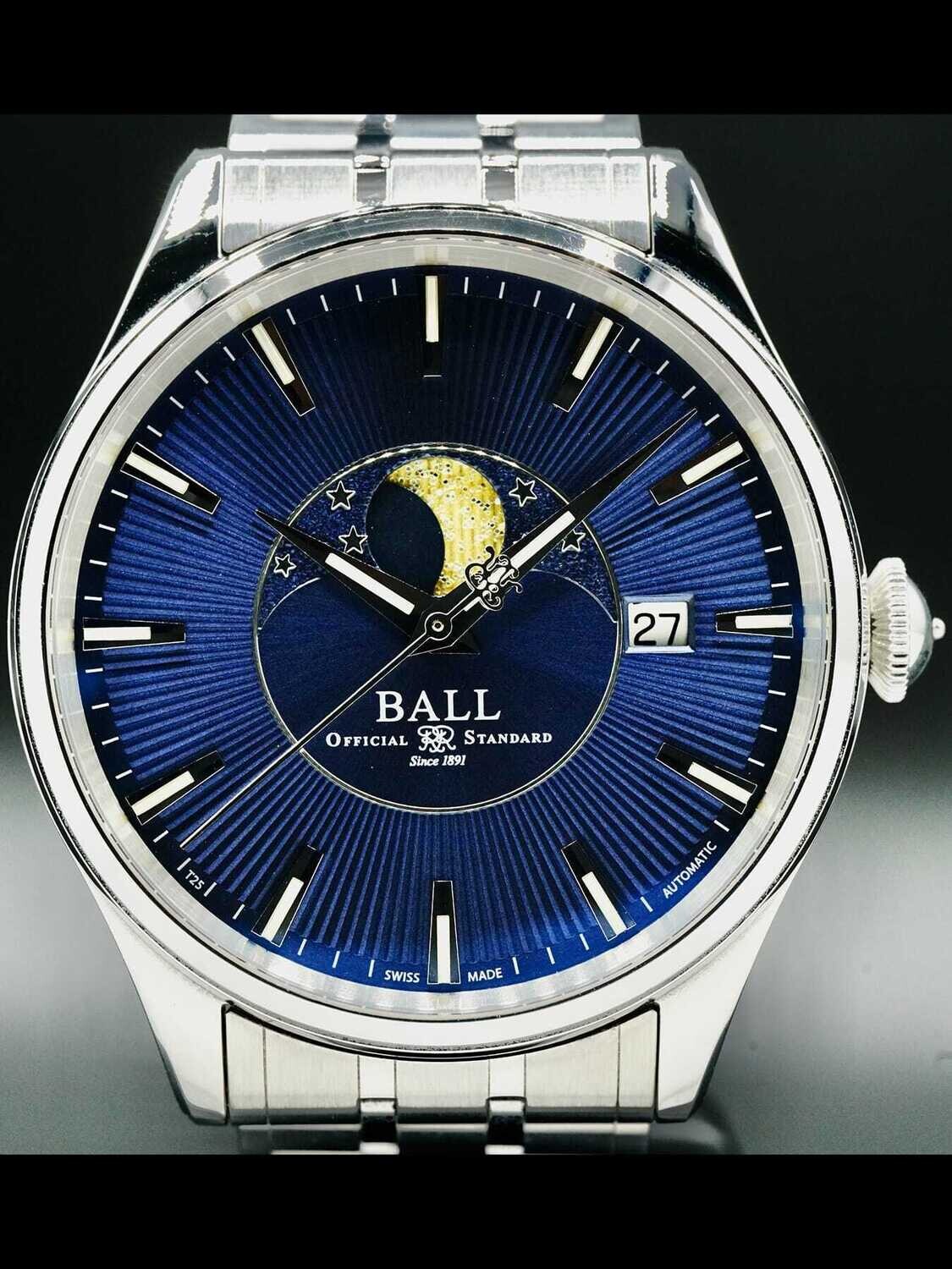 Ball Watch Trainmaster Moon Phase NM3082D-SJ-BE - Exquisite Timepieces