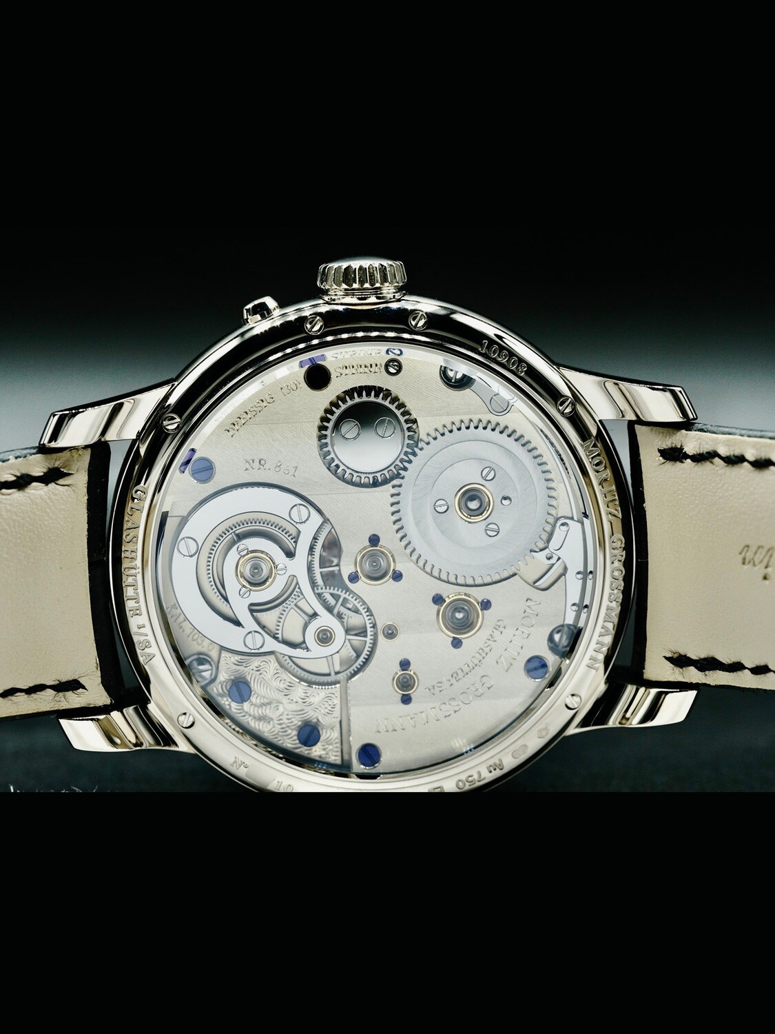 Moritz Grossmann Benu Tourbillon Black Dial White Gold - Exquisite ...