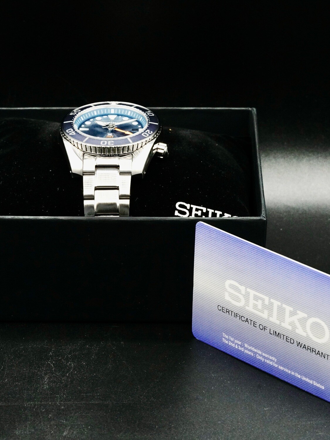 Seiko Prospex SFK001 Sea Sumo Solar GMT Blue - Exquisite Timepieces