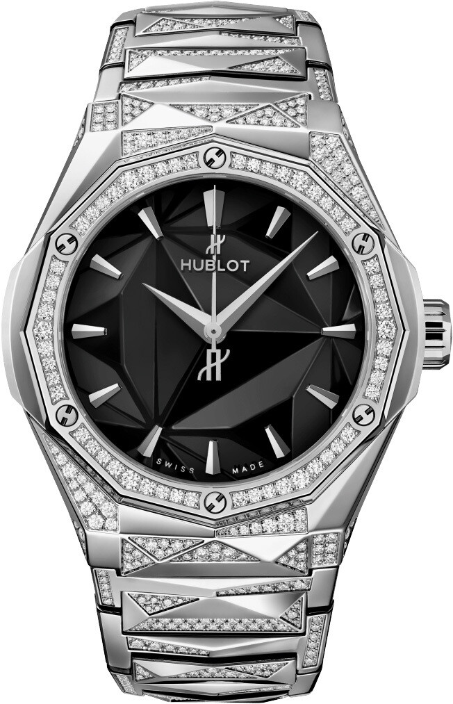 Hublot 550.NS.1800.NS.3804.ORL22 Classic Fusion Orlinski Bracelet Titanium Alternative Pave 40MM ...