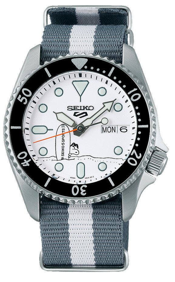 Seiko SRPK25 5 Sports 55th Anniversary PEANUTS Limited Edition ...