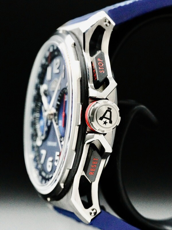 Angelus 0CDZF.U01A.K009H Chronodate Titanium Blue - Exquisite Timepieces