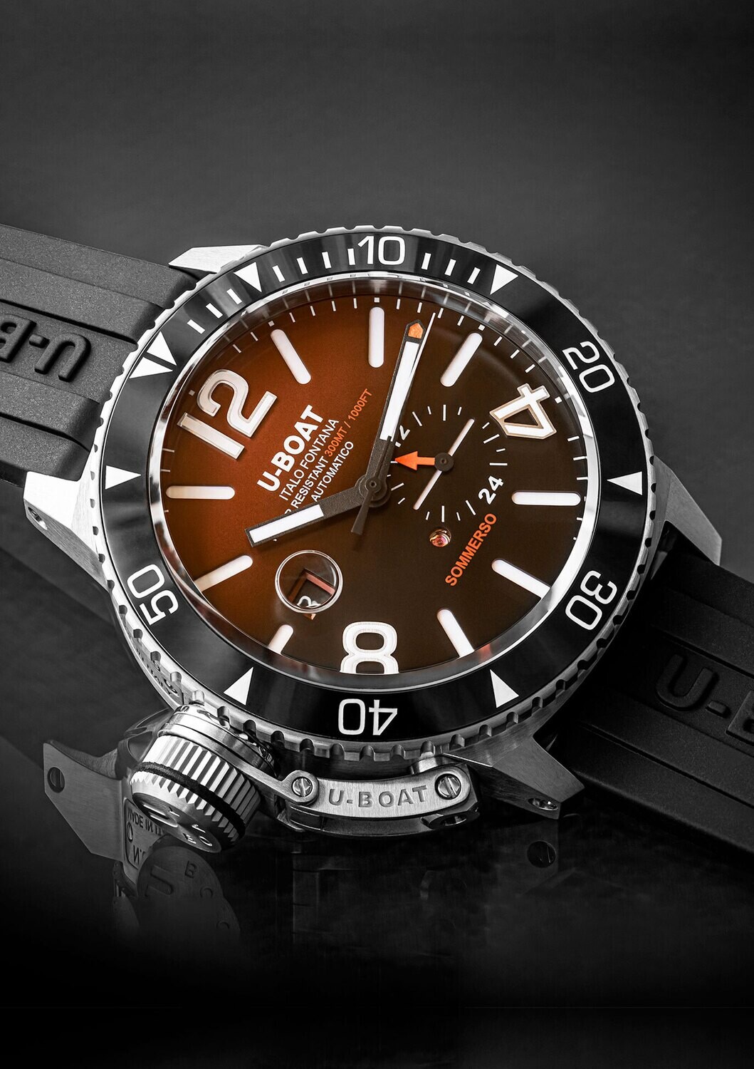 U-Boat 9521 Sommerso Ceramic Bordeaux - Exquisite Timepieces