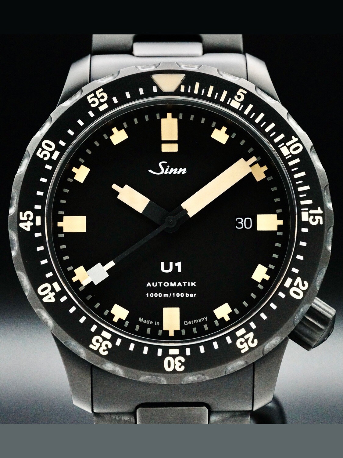 Sinn Diving Watch U1 S E on Black Bracelet 1010.023 - Exquisite Timepieces
