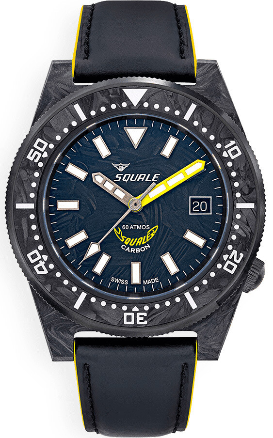 Squale T183 Forged Carbon Yellow - Exquisite Timepieces