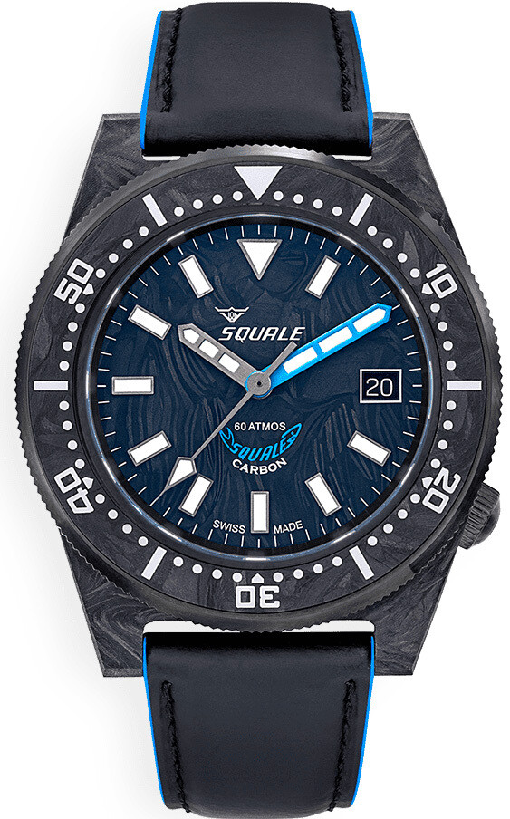 Squale T183 Forged Carbon Blue - Exquisite Timepieces