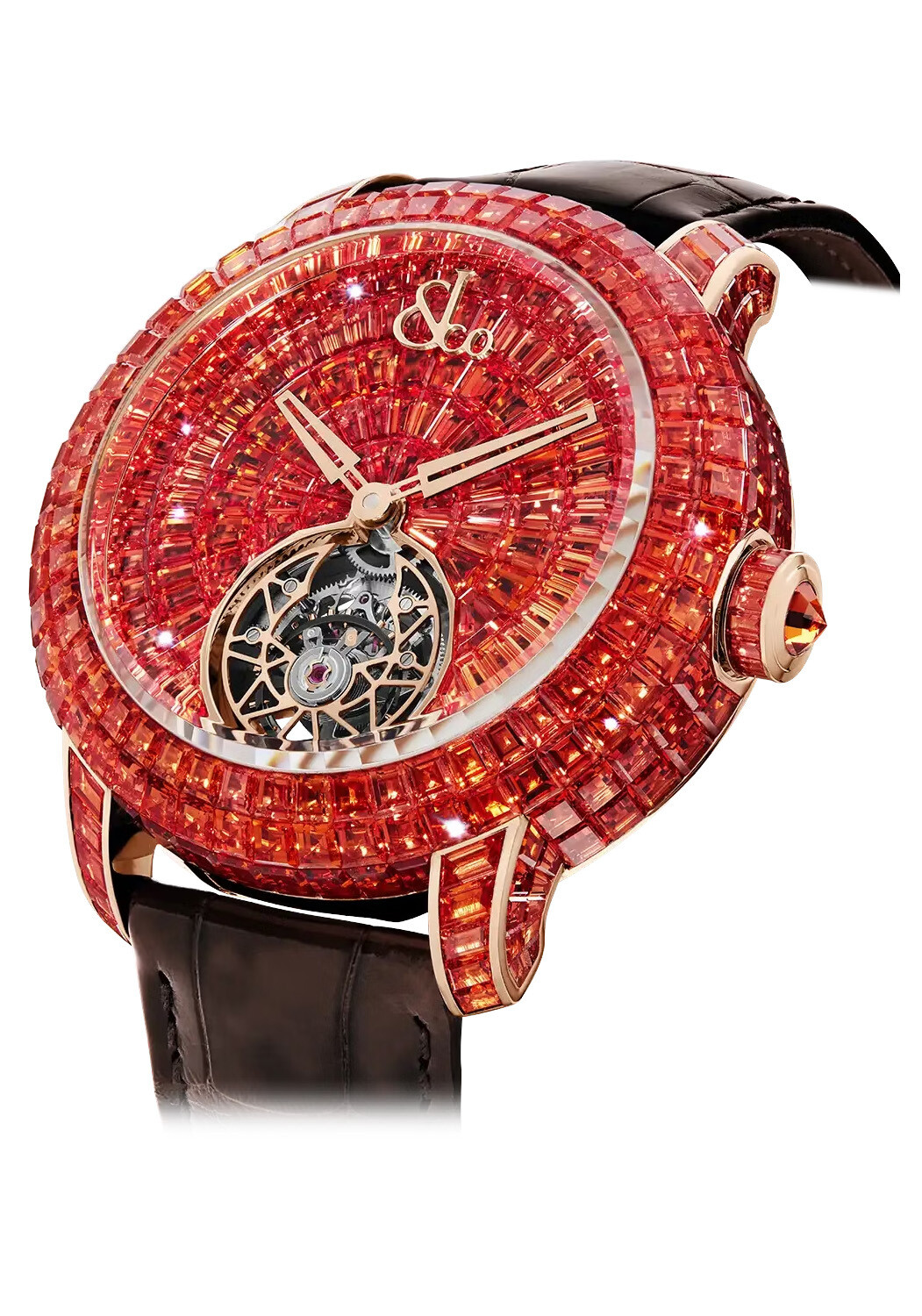 Jacob & Co. Caviar Tourbillon Orange Sapphires - Exquisite Timepieces